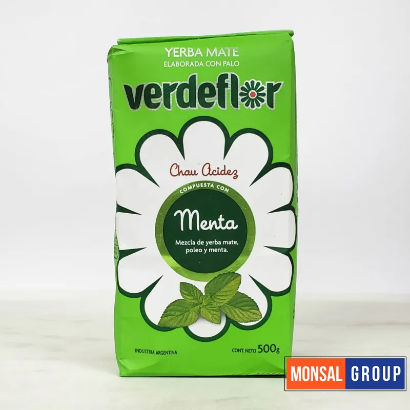 Yerba Mate Verde Flor Menta 500 Gr, cafe-infusiones-y-azucar ...